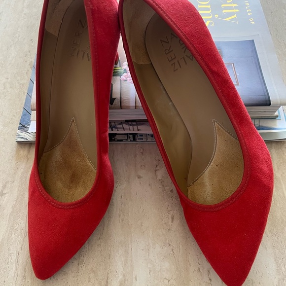Naturalizer | Shoes | Naturalizer Suede Red Pumps | Poshmark